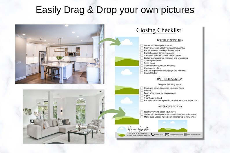 Real Estate Closing Checklist, Real Estate Checklist, Closing Day ...