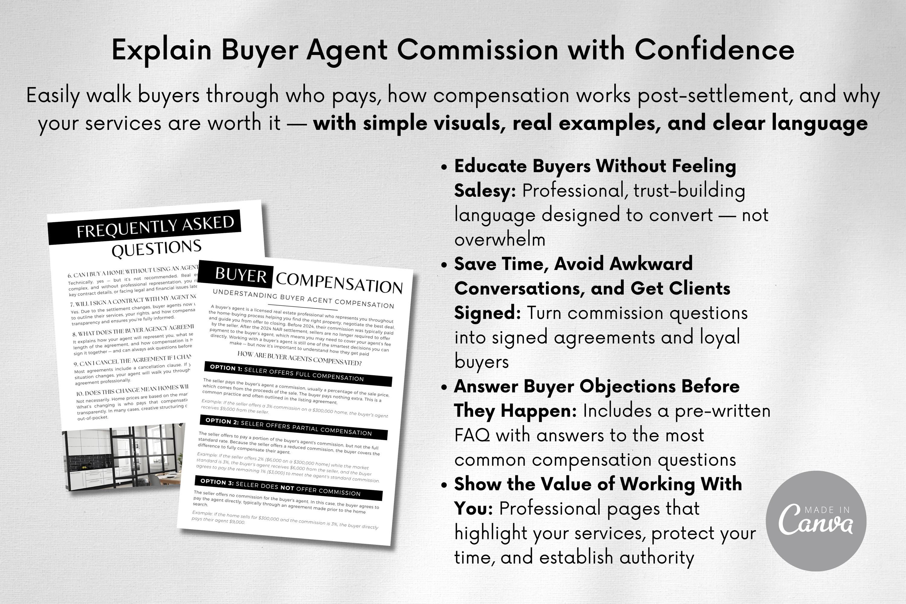 Buyer Agent Compensation Packet, Buyer Commission Explained, Real ...