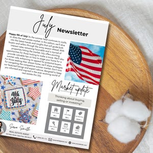 Real Estate Newsletter July 2025, Real Estate Marketing, Realtor ...