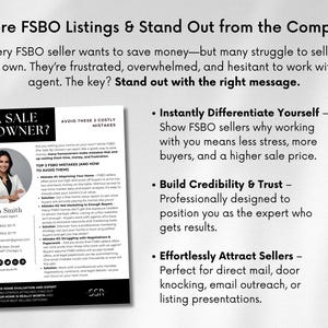 FSBO Flyer for Real Estate Agents, Flyers for Sale by Owner, FSBO ...