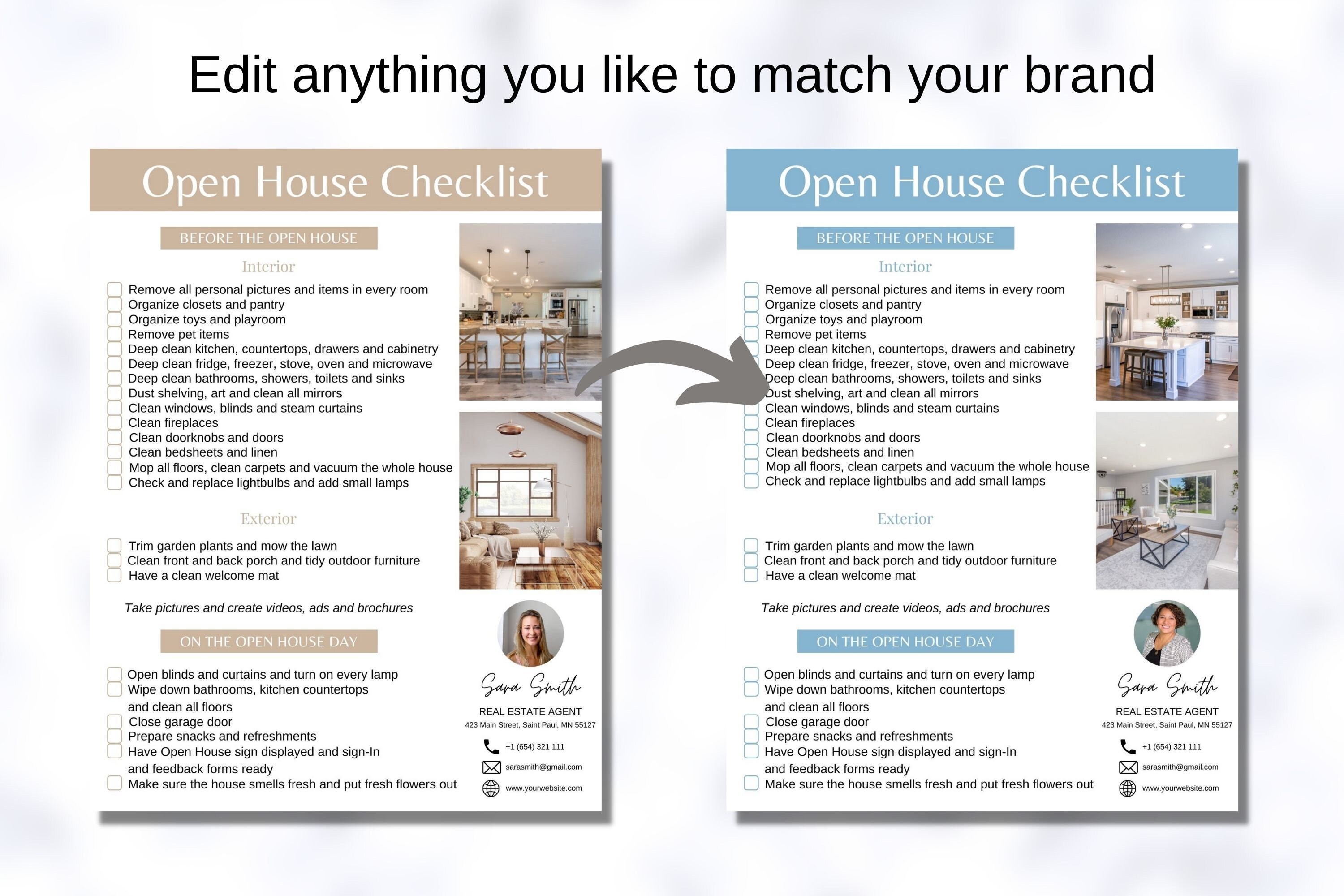 Open House Checklist Flyer Template, Real Estate Flyer, Open House ...
