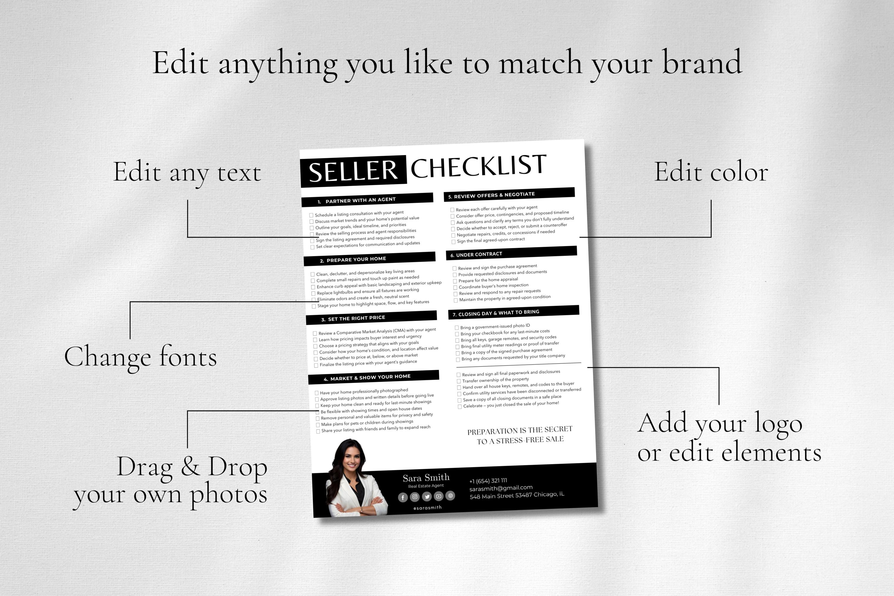 Real Estate Buyer and Seller Checklist Bundle, Client Handouts for ...