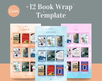 Bookish 12 Monthly Reading Template,instagram Story Monthly Wrap-up ...