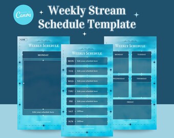 Red Modern Gaming Animated Stream Schedule Twitch Kick Youtube Discord ...