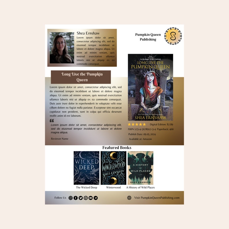 Sell Sheet Canva Template for Authors,editable Bookstagram Line Sheet ...