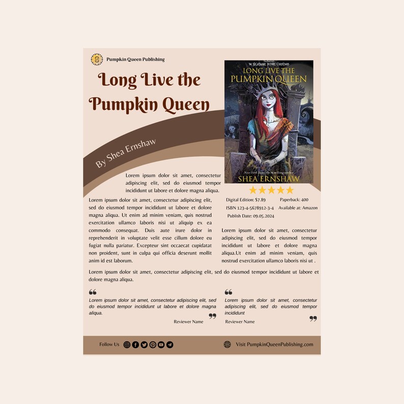 Sell Sheet Canva Template for Authors,editable Bookstagram Line Sheet ...