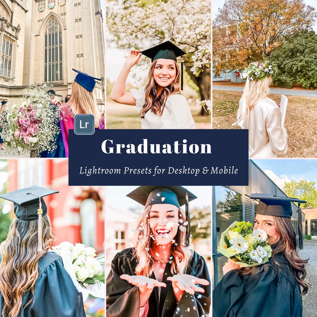 Graduation Presets for Lightroom Mobile Desktop,10 Bright High School ...