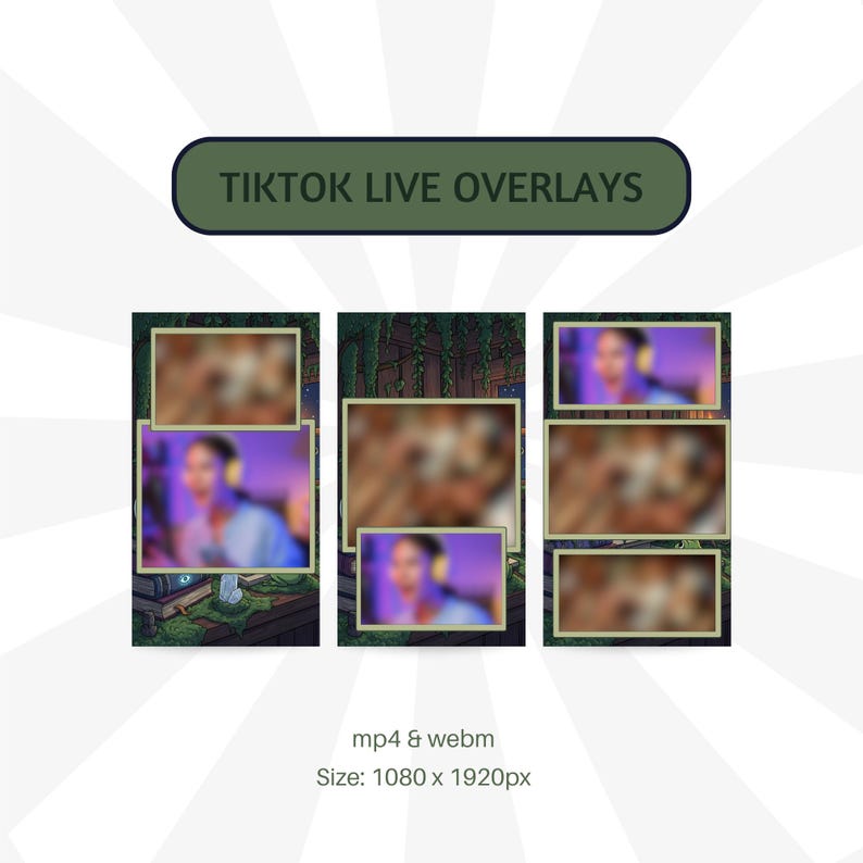 Witch’s Cottagecore PC Animated Tiktok Stream Overlays,cozy Witchy ...