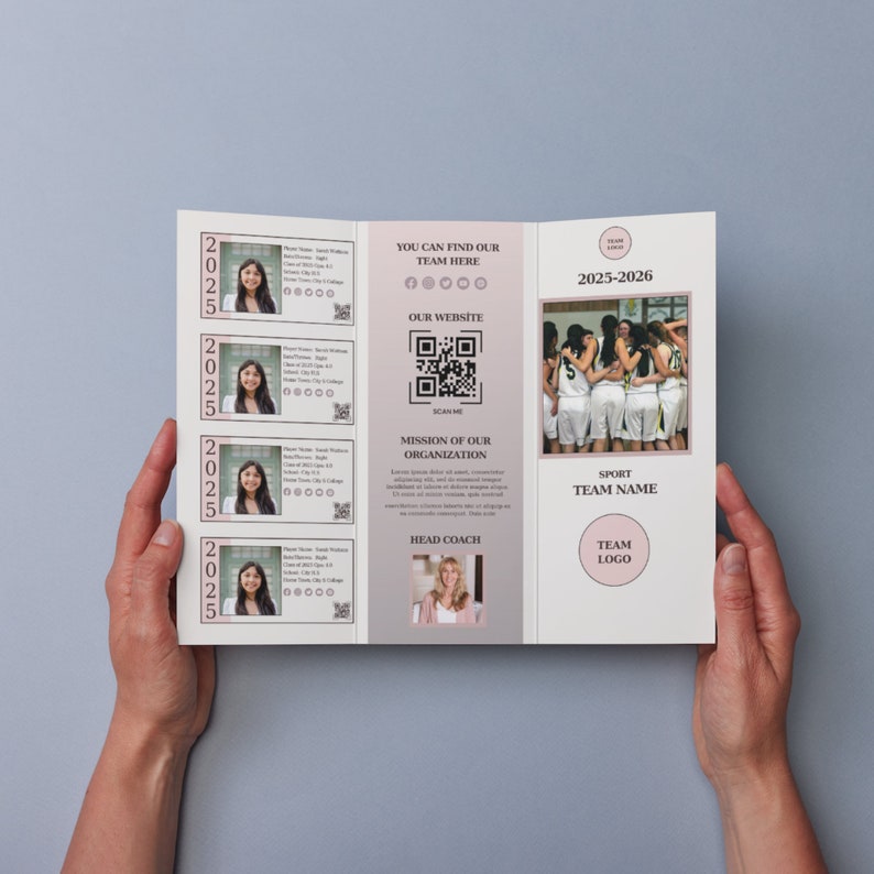 College Recruiting Brochure Template: Editable Athlete Profiles (canva PDF) - Etsy