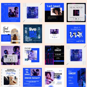 Musician Instagram Post Template,singer Social Media Posts,music ...