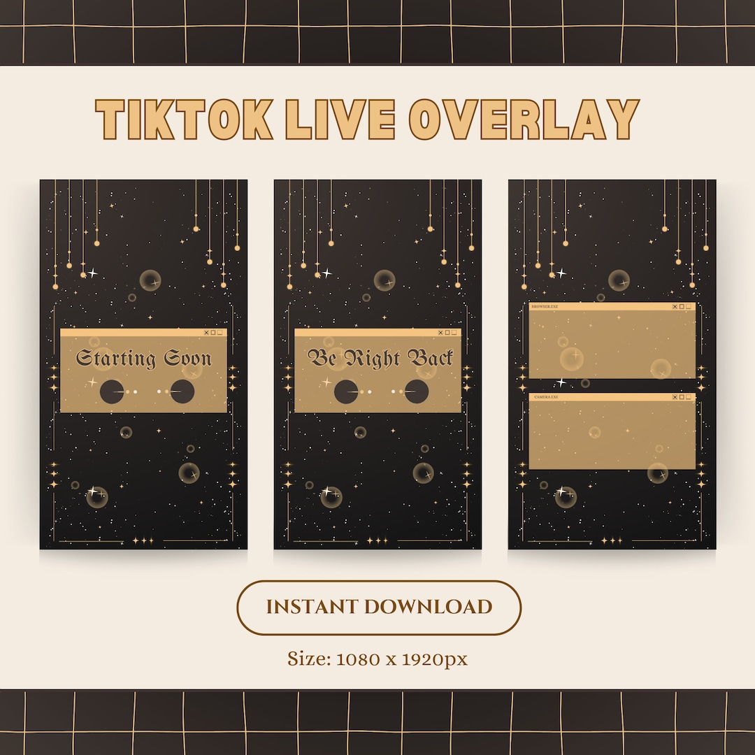 Animated Tiktok Live Overlays,cute Tiktok Stream,celestial Lo-fi Tiktok ...