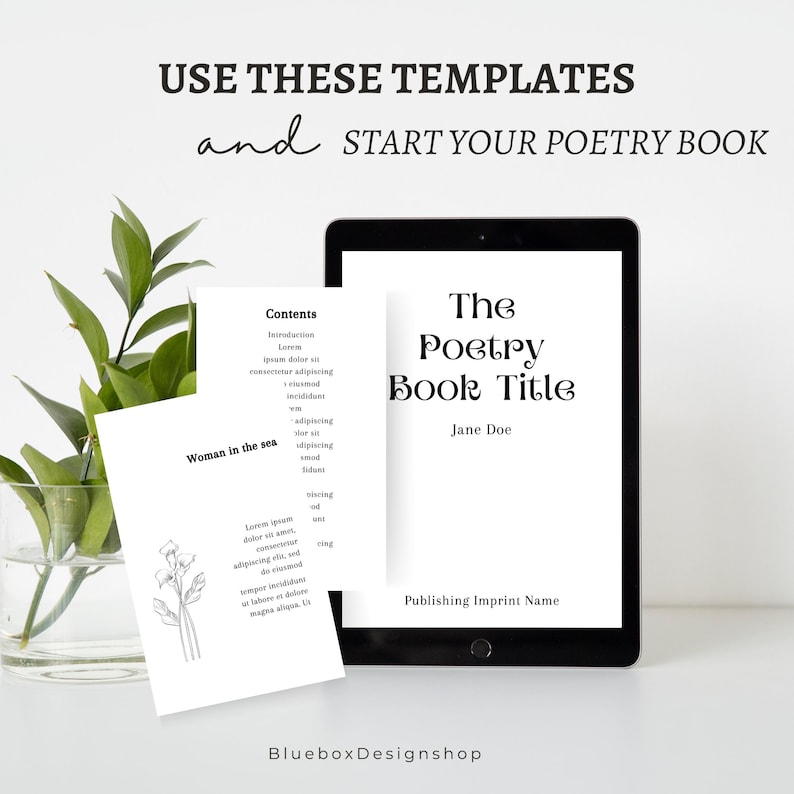 5x8 Poetry Book Template: Minimalist Self-publishing (canva Editable ...