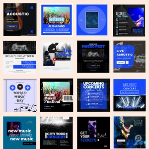 Musician Instagram Post Template,singer Social Media Posts,music ...