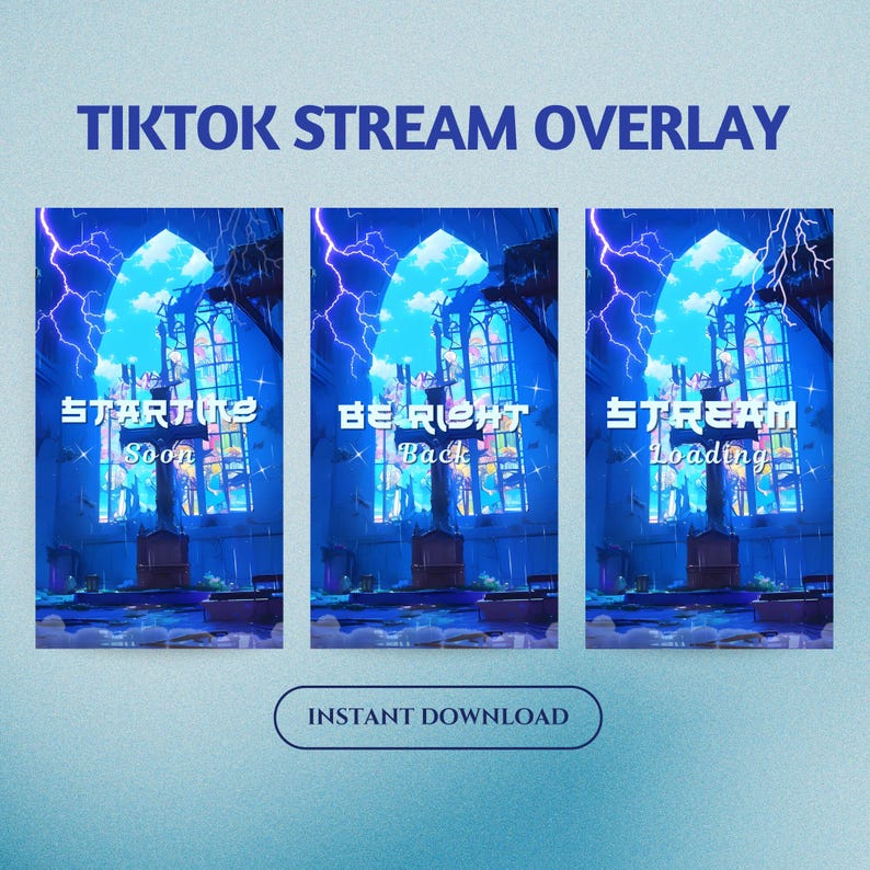 Animated Tiktok Live Overlays,dark Blue Apocalyptic Church Overlay for ...