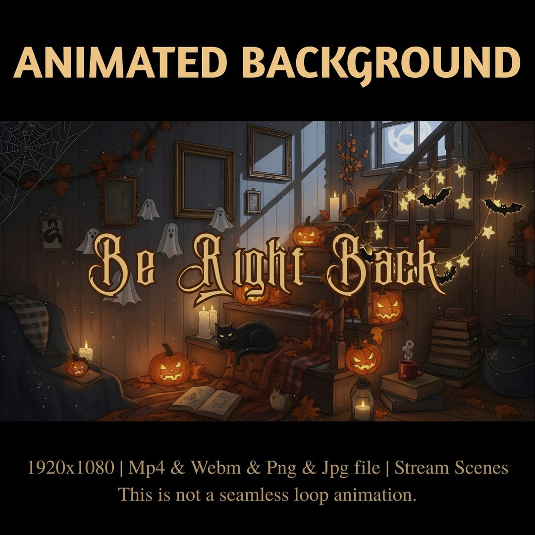 Spooky Staircase Animated Stream Overlay: Haunted Gothic Room Twitch ...