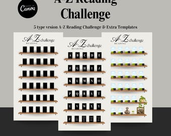 A to Z Book Challenge Template - Etsy UK