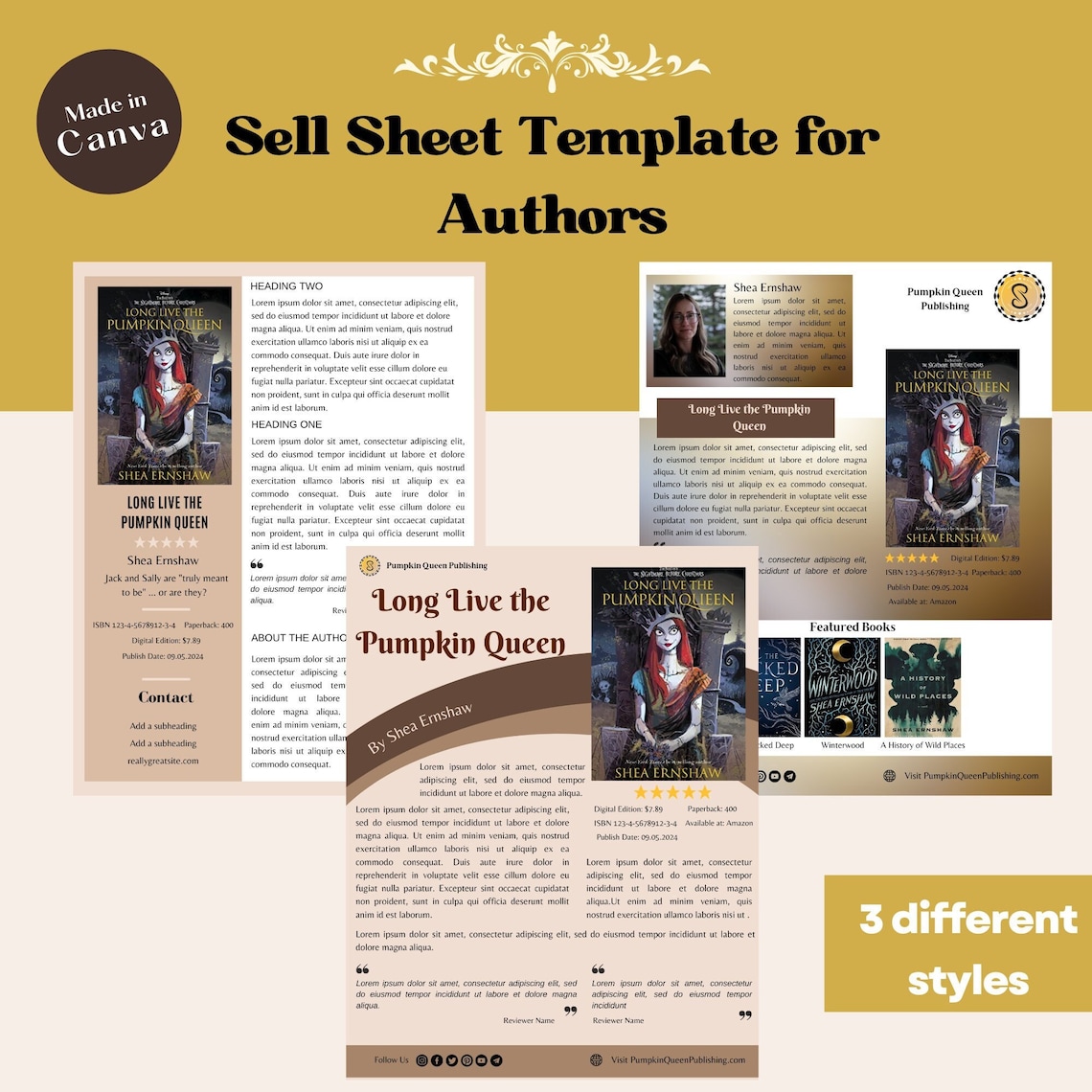 Sell Sheet Canva Template for Authors,editable Bookstagram Line Sheet ...