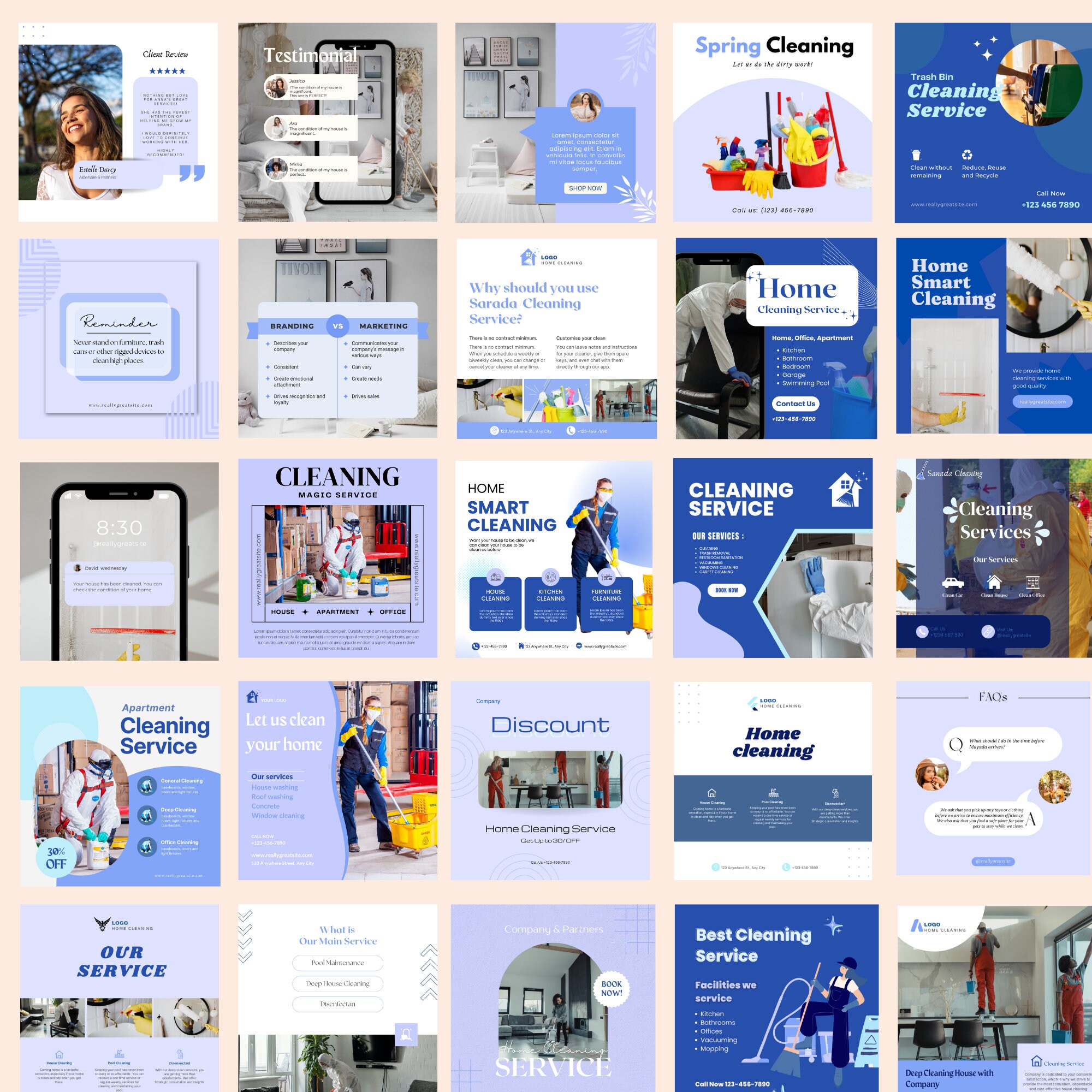 Cleaning Business Instagram Post Templates,professional Cleaning Social ...