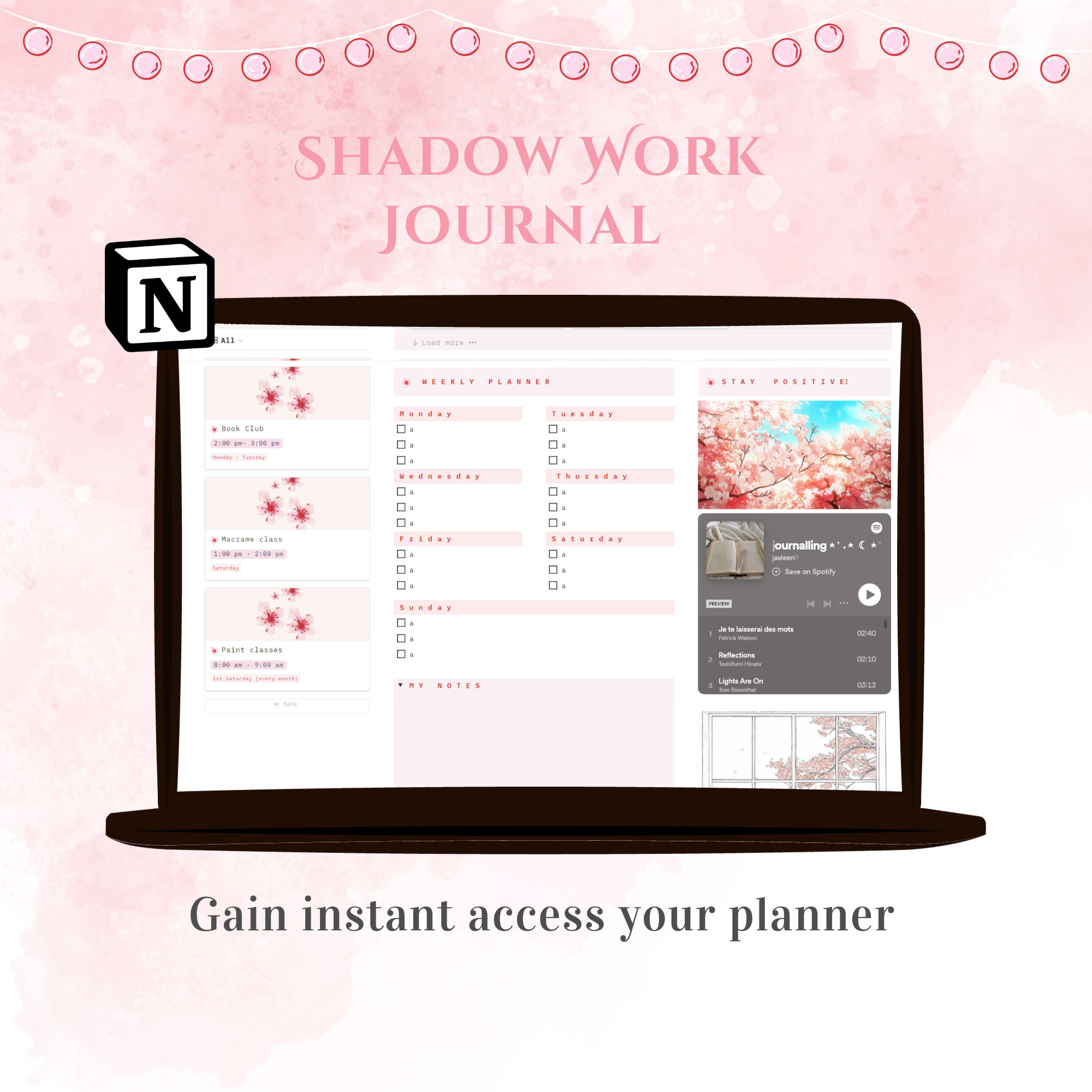 Shadow Work Journal Notion Template,mental Health Journal,100 Self Reflection Prompts,self ...