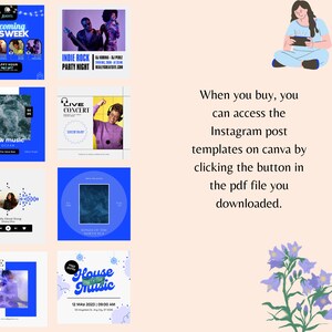 Musician Instagram Post Template,singer Social Media Posts,music ...