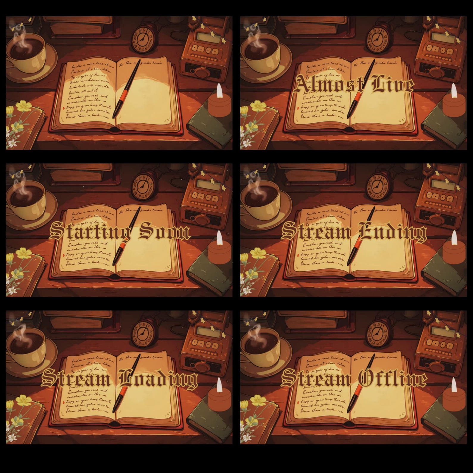 Cozy Reading Nook Animated Stream Background: Lofi Writer's Desk ...