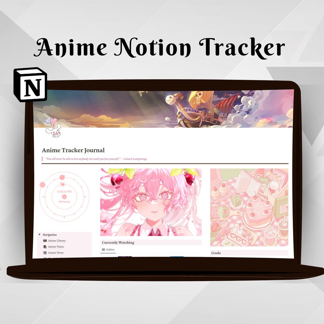 Anime Tracker Notion Template, Dashboard (digital Download) - Etsy