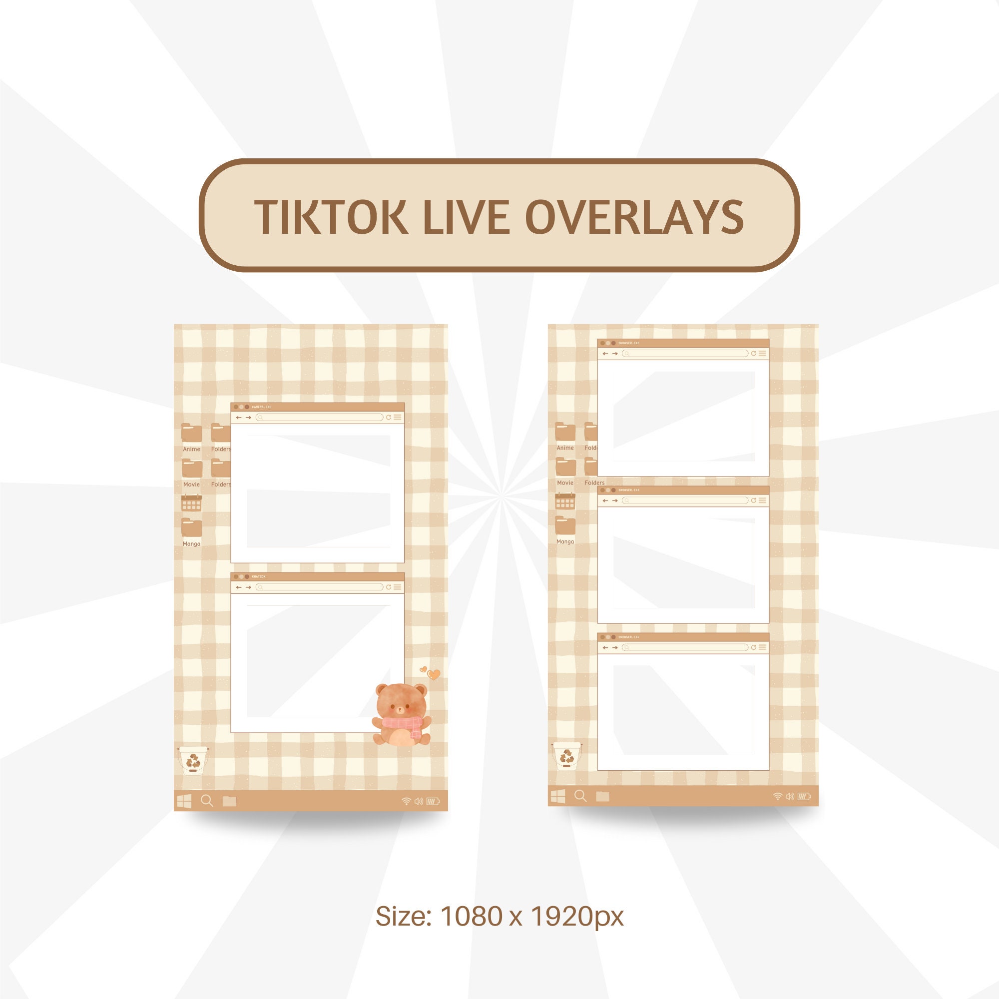 Animated Cottagecore Tiktok Stream Overlays (digital Download) - Etsy