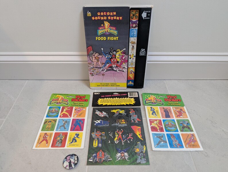 Mighty Morphin Power Rangers Vintage 90s Lot - Storybook, Stickers ...