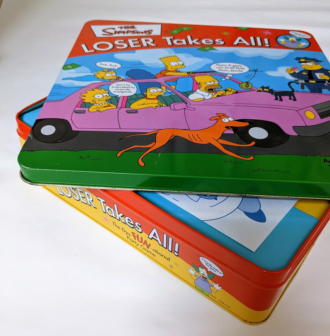 The Simpsons Game LOSER TAKES ALL 2001 Metal Box Complete Set All ...