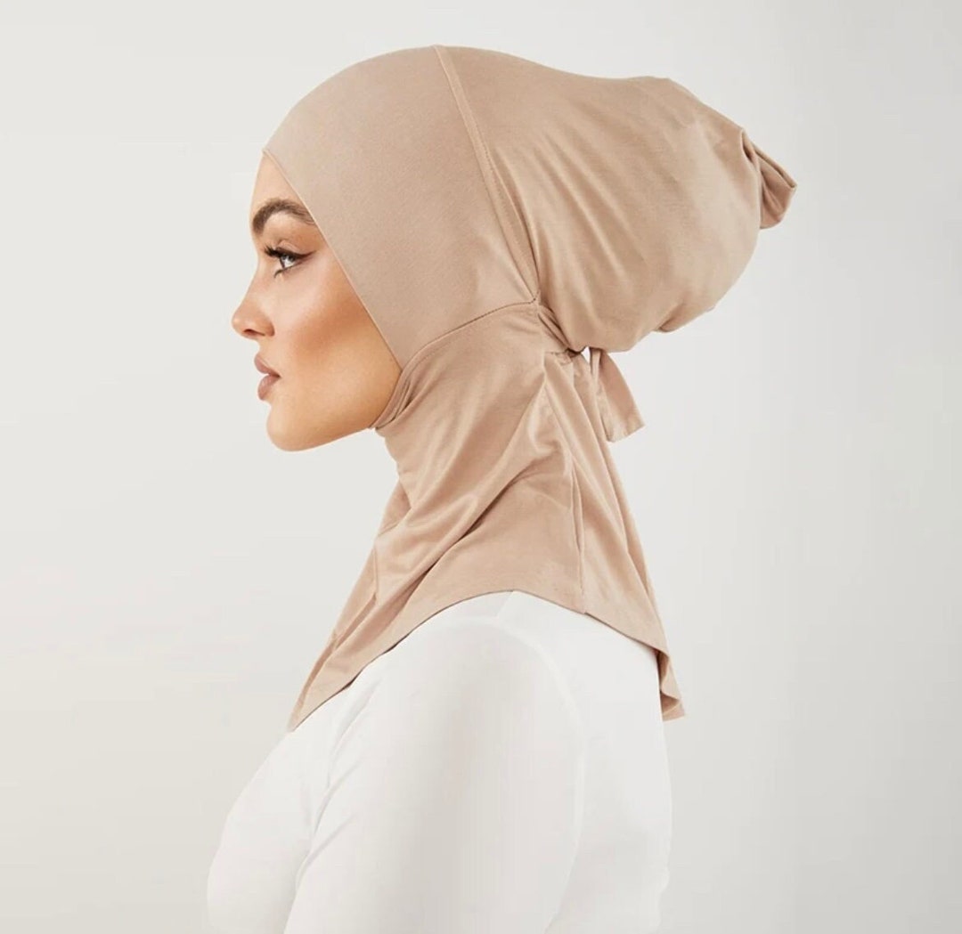 Women's Ninja Hijab Cap Under Scarf Stretch Jersey Full Neck Coverage ...