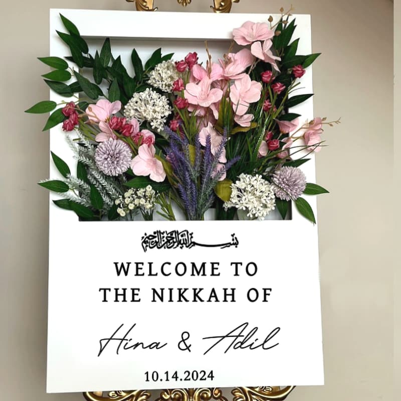 Flower Box Wedding Welcome Sign - Etsy