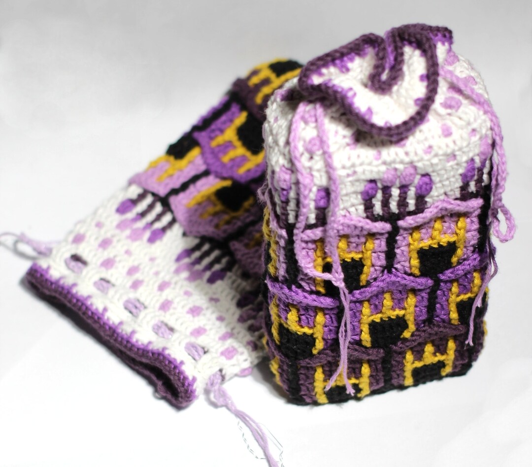 The High Priestess Drawstring Bag PDF Mosaic Crochet Pattern Written ...