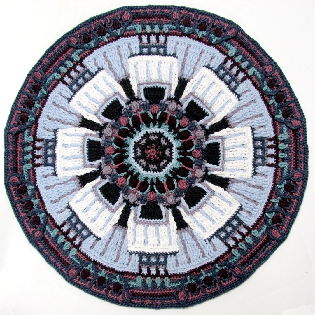Oriental Poppy Mandala Crochet Pattern - Mosaic Overlay (PDF Tutorial ...