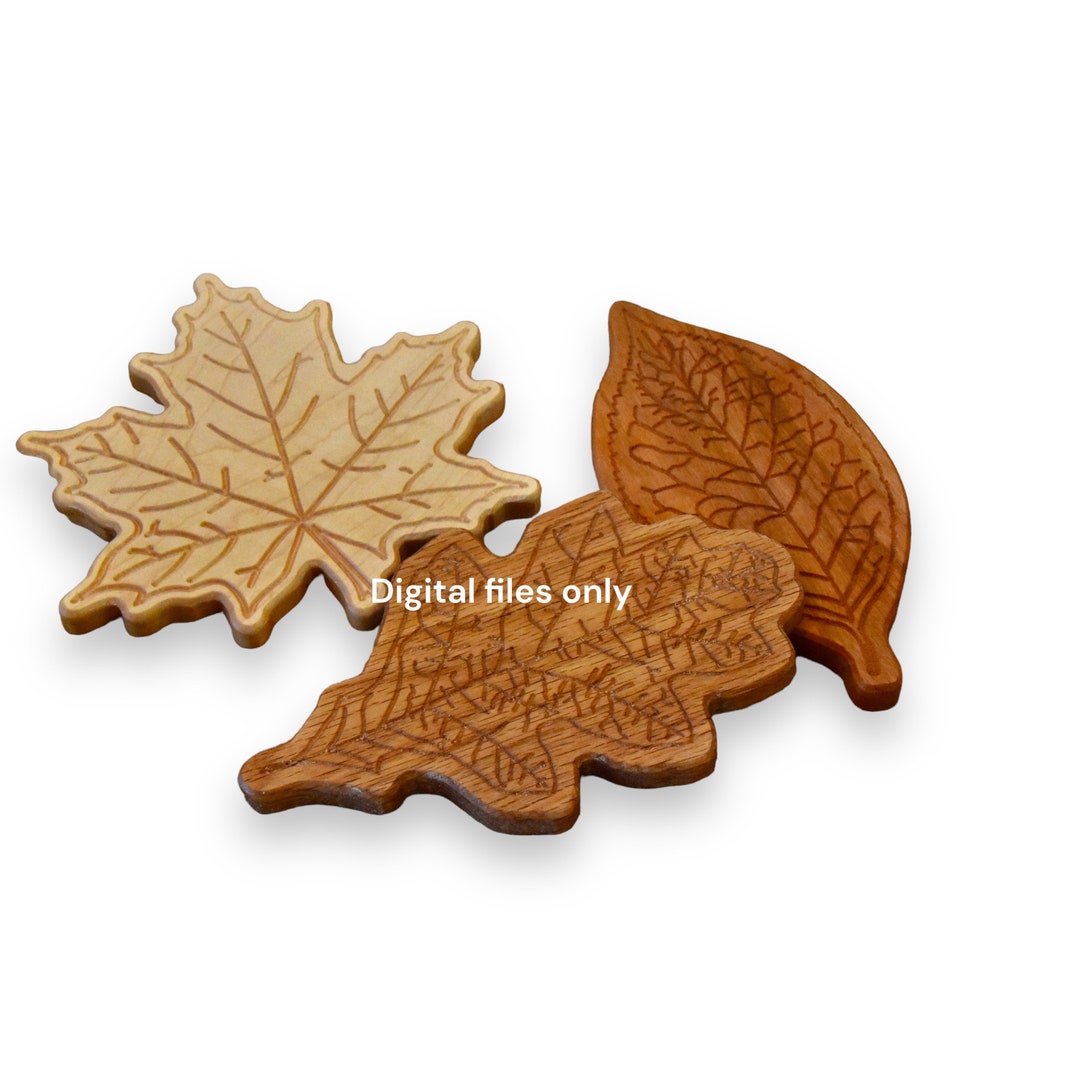 CNC Digital Files - Leaf and Acorn Trivets; Total 4 Items - Ideal Gift ...