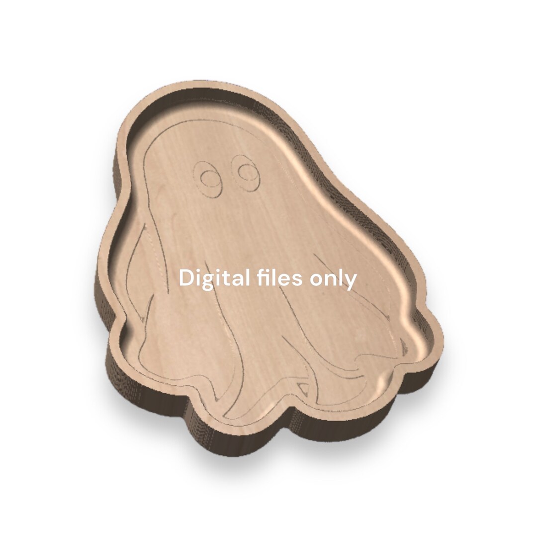 CNC Router File, Ghost Shaped Candy Tray Design, Ideal for Halloween ...
