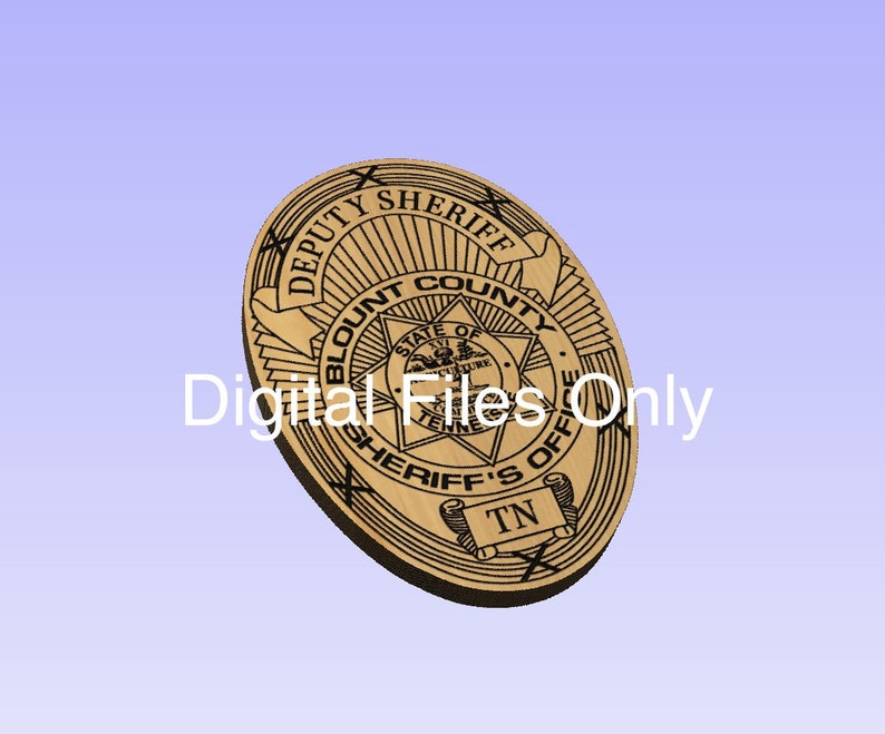 Blount County Sheriff Deputy Badge File - Digital Files Only - Etsy