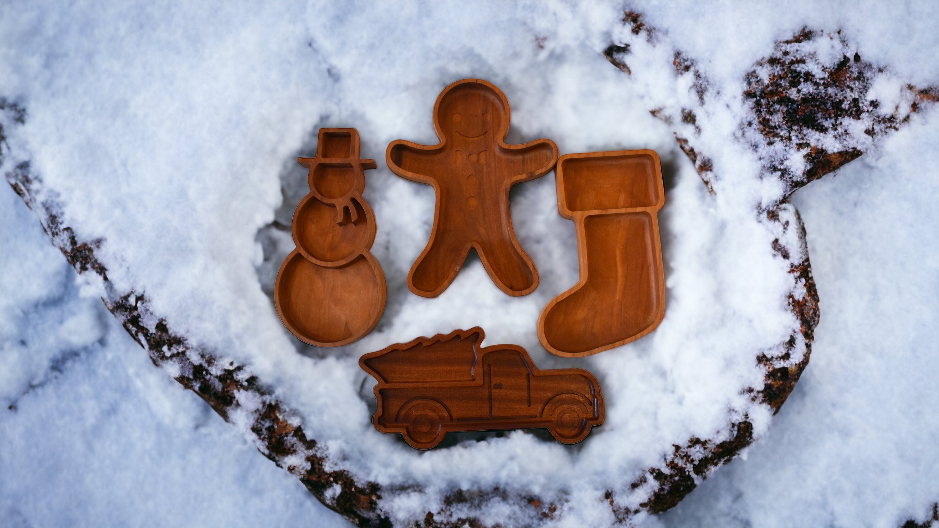 CNC Files for Christmas Candy Tray, Truck & Tree Design, Perfect for ...