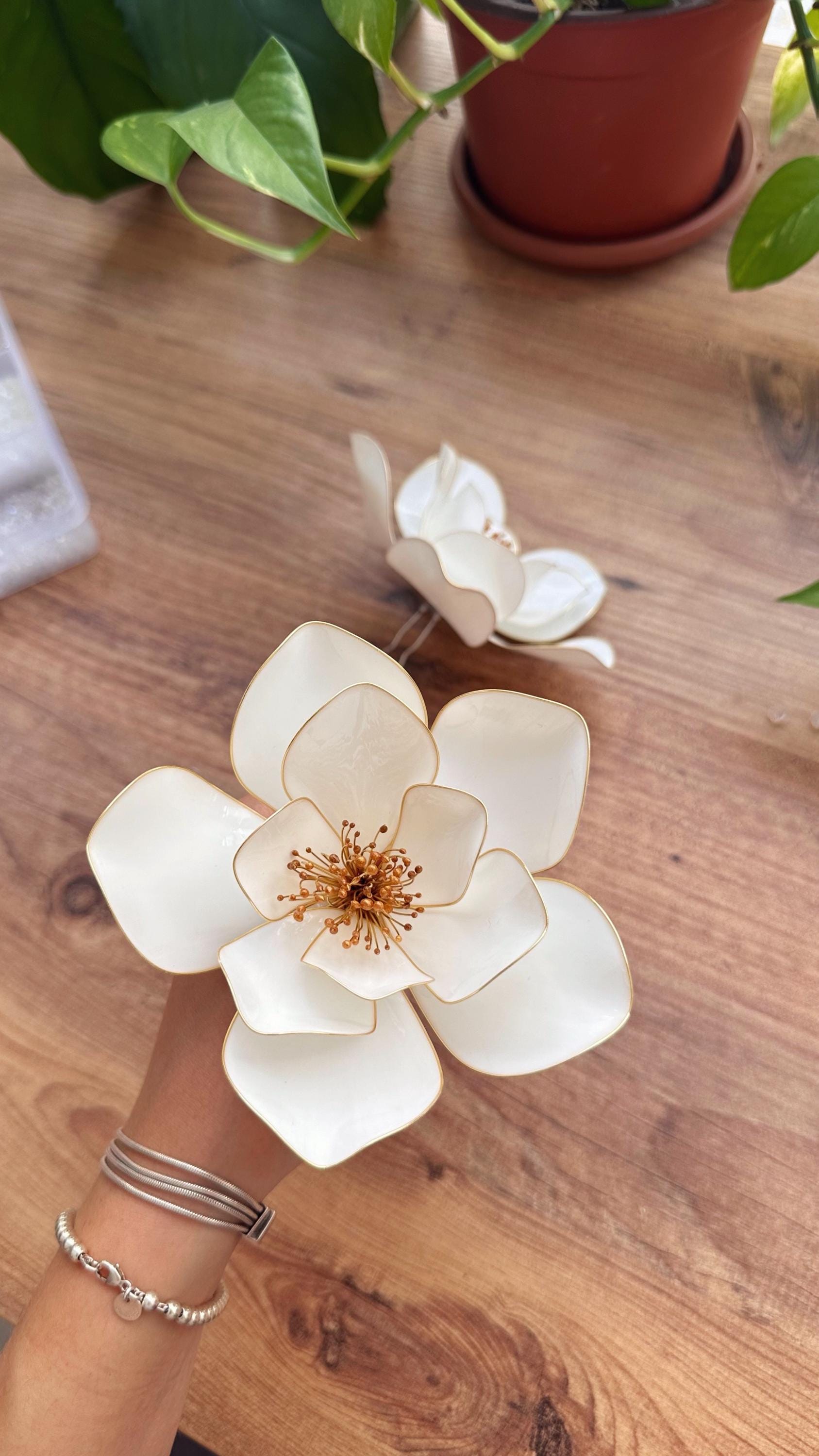 Hairpins With Magnolia Flowers - Etsy