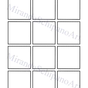 4 Printable Blank Zentangle Pattern Organizer Templates, PDF Downloads ...