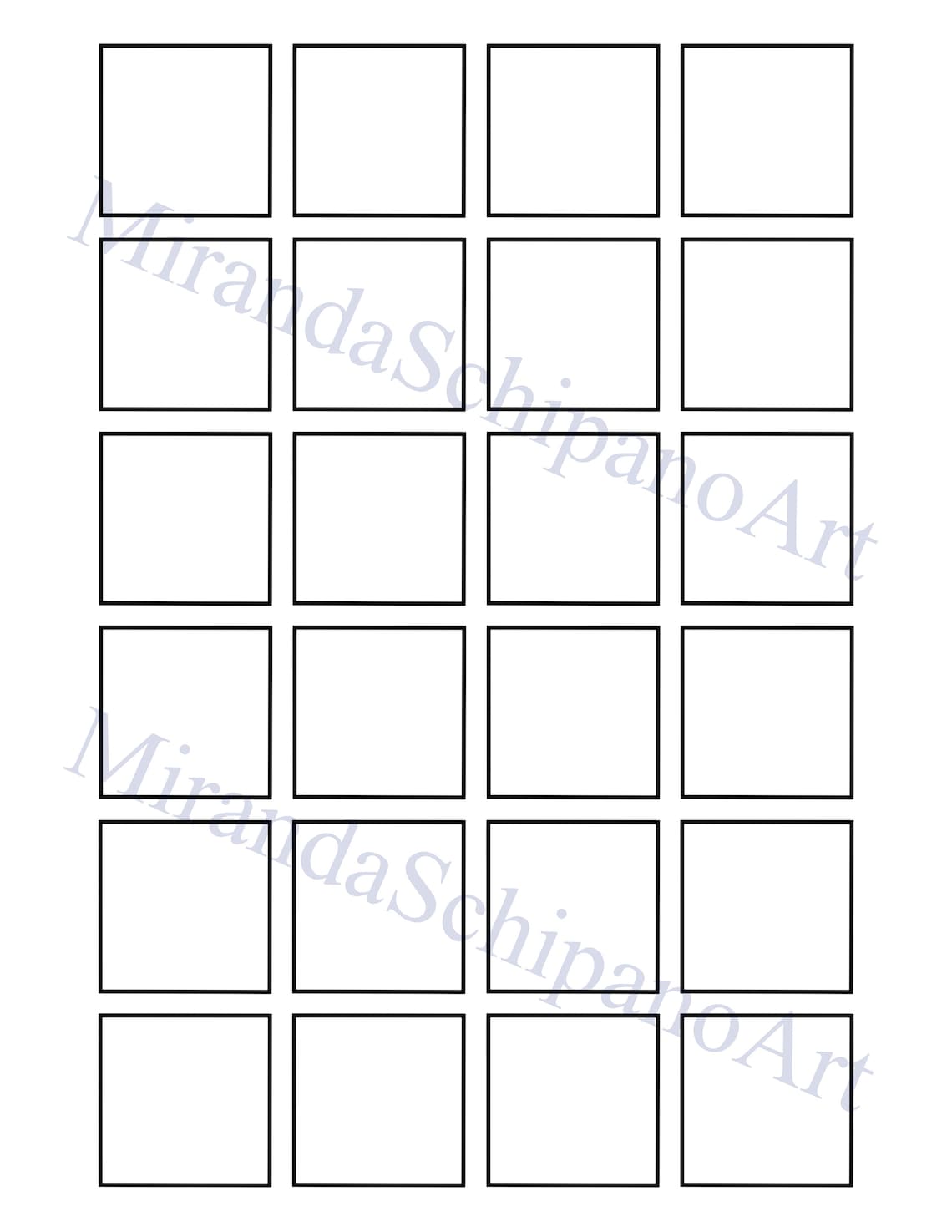 4 Printable Blank Zentangle Pattern Organizer Templates, PDF Downloads ...