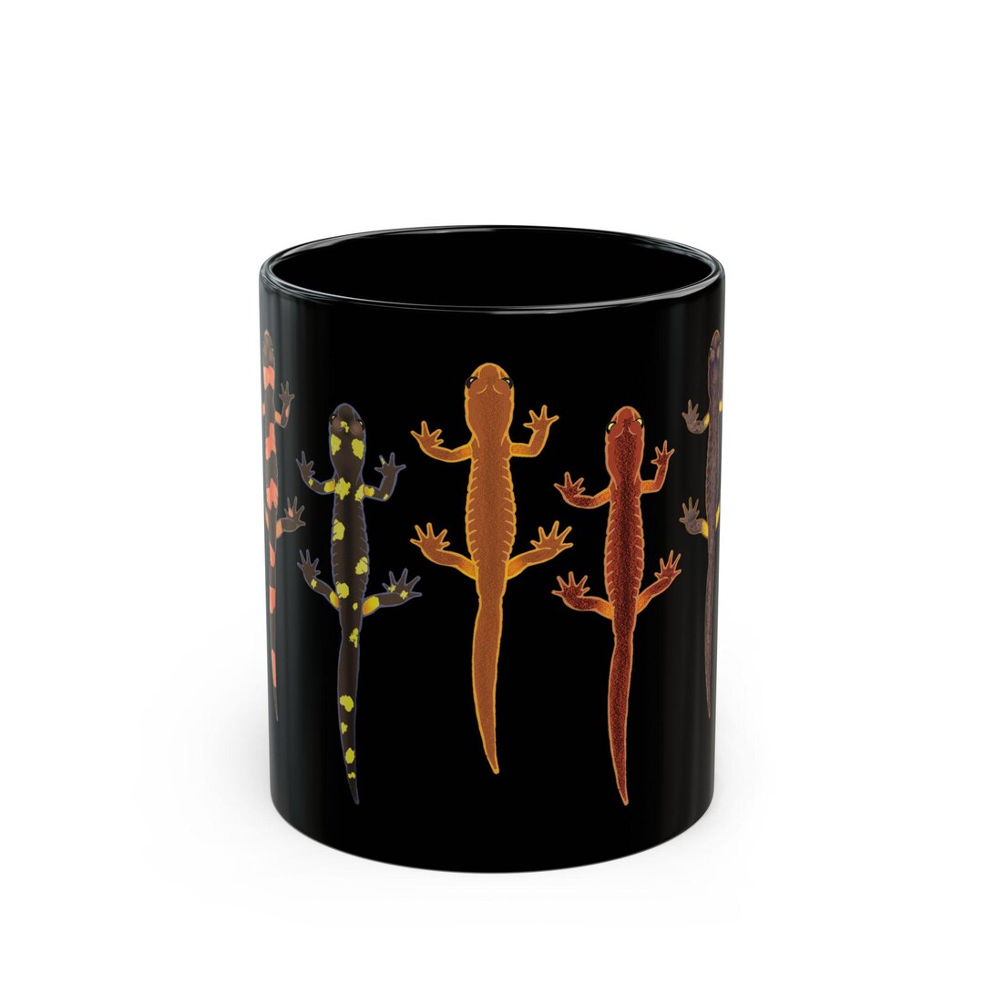 Ensatina Salamander Mug in Black - Etsy