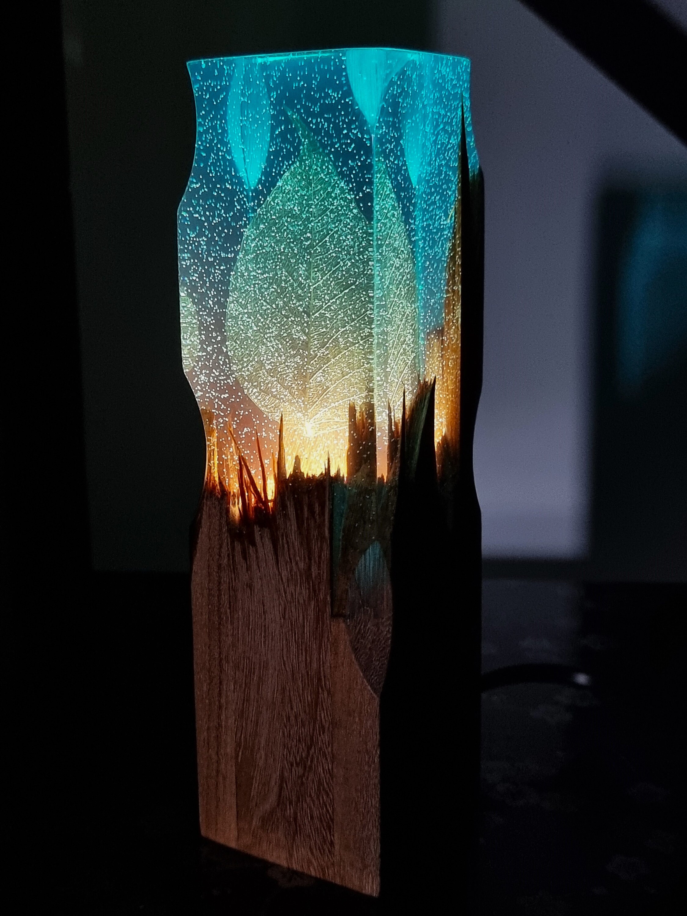Night Light, Epoxy Wooden Lamp, Resin Lamp, Resin Night Light, Epoxy ...