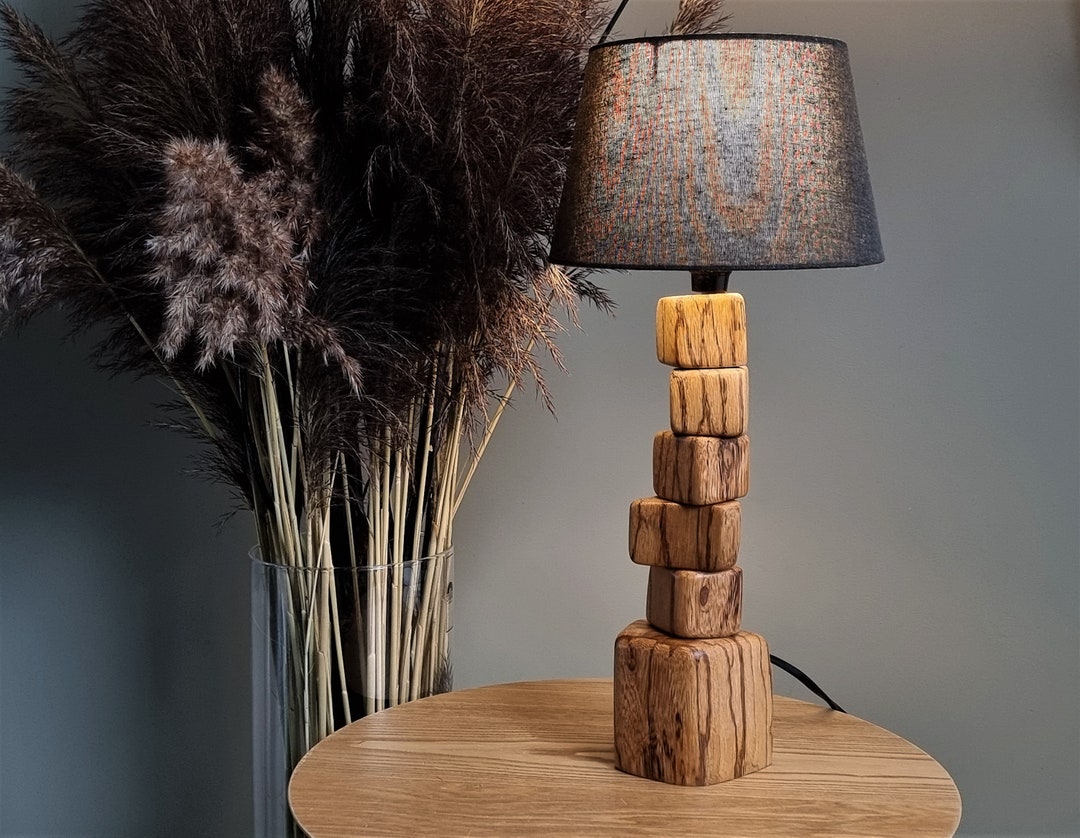 Table Lamp With Wood Base
