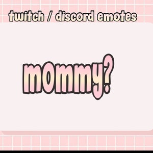 Cute Kawaii Pastel Mommy Emote for Twitch/ Discord - Etsy
