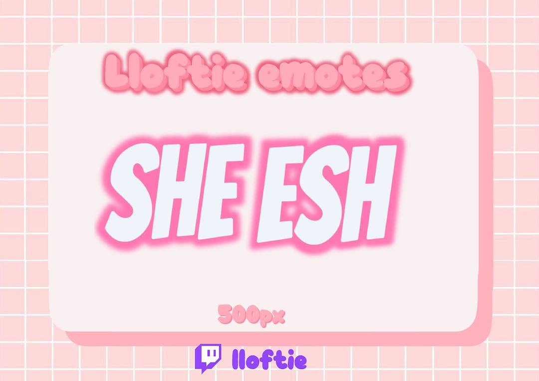 Cute Kawaii SHEESH Text Emote for Twitch / Discord - Etsy