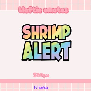 Cute Kawaii SHRIMP ALERT Rainbow Emote for Twitch/ Discord - Etsy