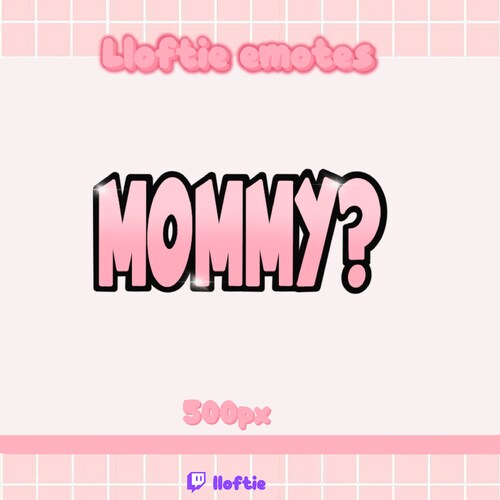 Cute Kawaii Pink MOMMY Emote for Twitch / Discord - Etsy Canada