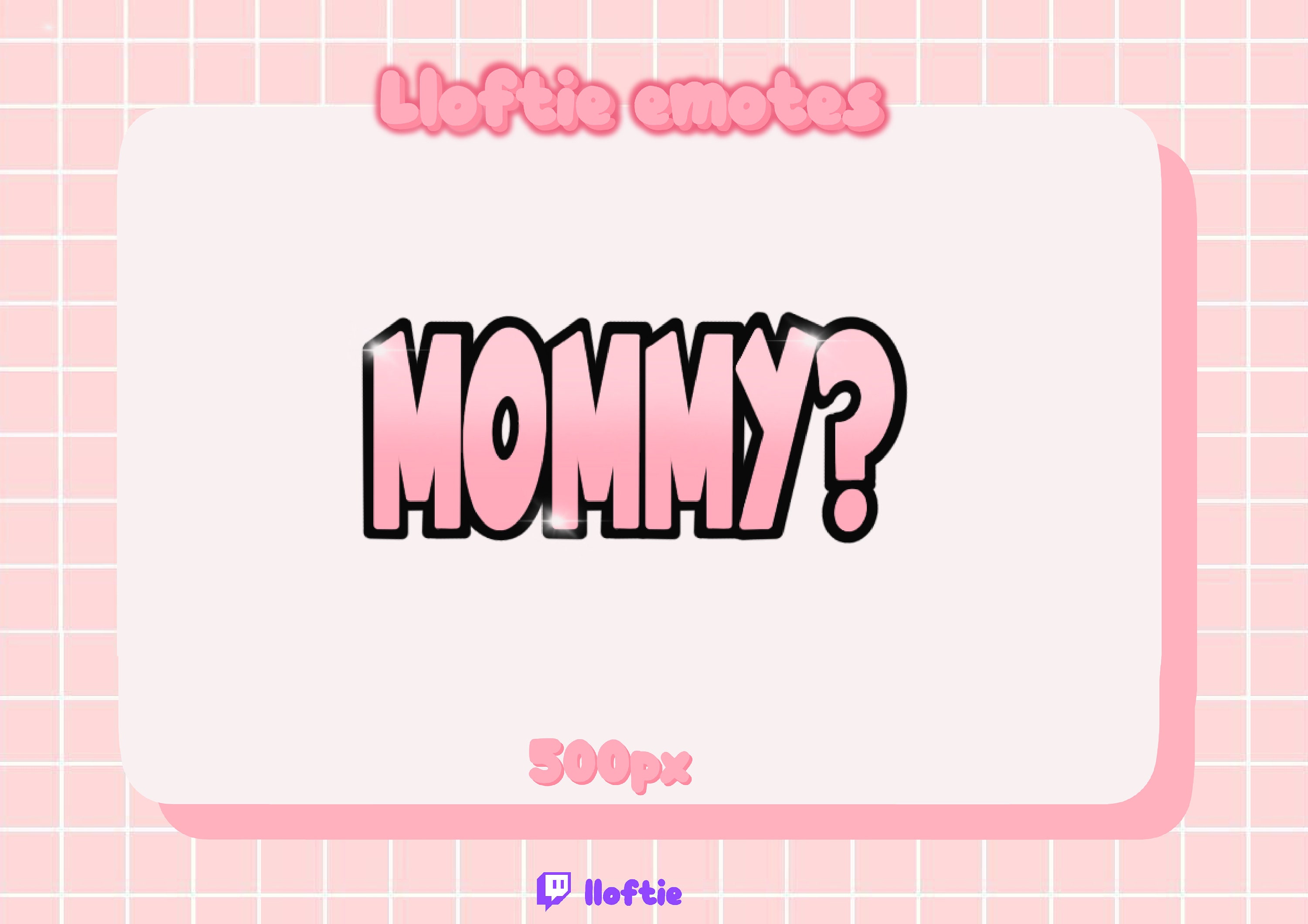 Cute Kawaii Pink MOMMY Emote for Twitch / Discord - Etsy