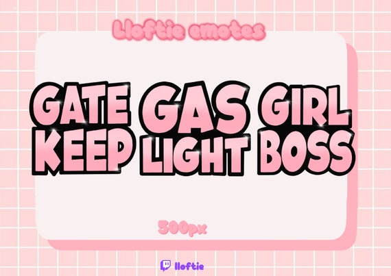 Cute Kawaii Blue GASLIGHT GATEKEEP GIRLBOSS Emote for Twitch / | Etsy