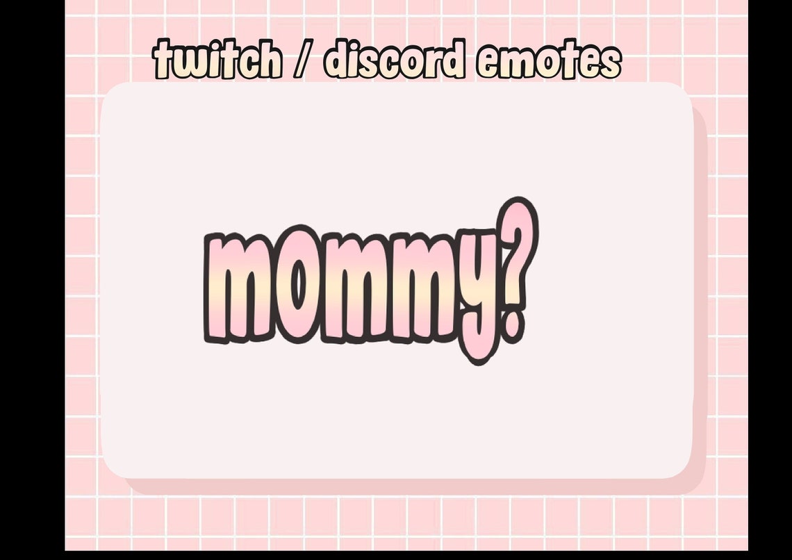 Cute Kawaii Pastel Mommy Emote for Twitch/ Discord - Etsy
